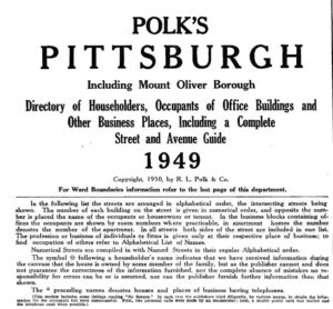 A Wealth of Information in a 1949 Pittsburgh Phone Book – The Smoky City